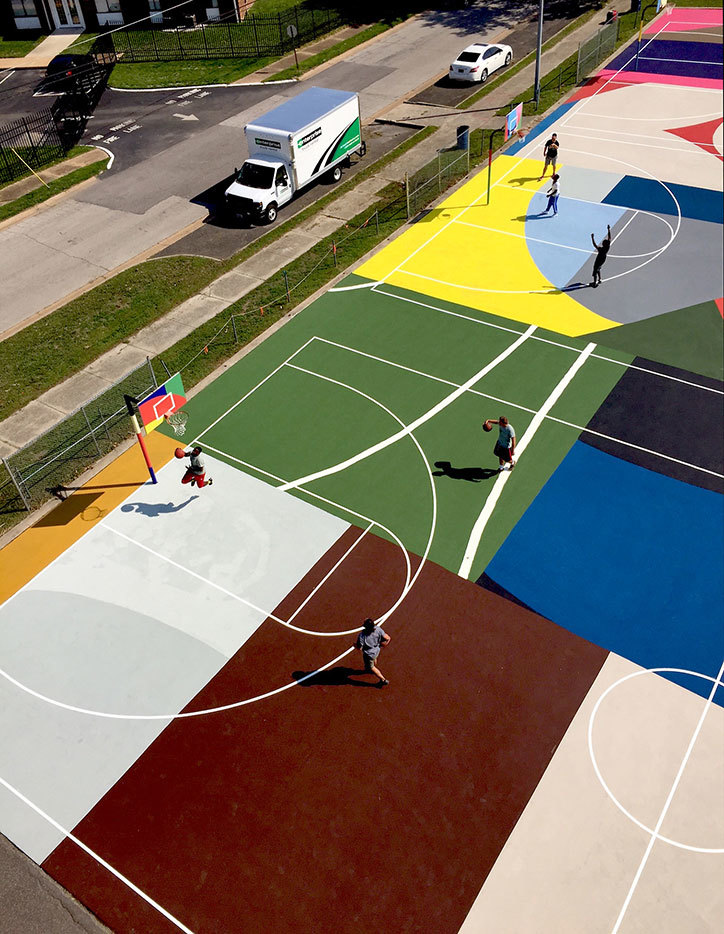 Abstract painter William LaChance designs St Louis basketball court for ...